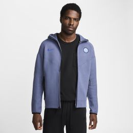 Inter Mailand Tech Fleece Windrunner Nike Fußball-Kapuzenjacke (Herren) - Blau