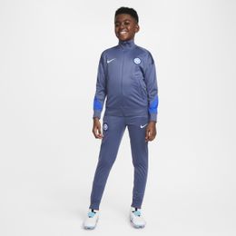 Nike Inter Mailand Strike Fußball-Trainingsanzug aus Strickmaterial (ältere Kinder) - Blau