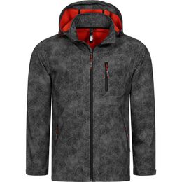Lpo Damen LPO Softshelljacke &raquo;SHELBY PEAK III MEN&laquo; mit abnehmbarer Kapuze grau S (48)