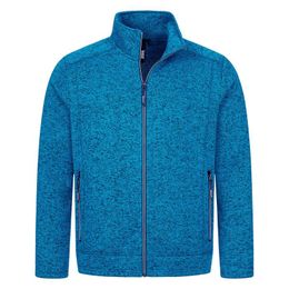 DEPROC Active Strickfleecejacke »KIRKVALE X MEN« auch in Großen Größen erhältlich blau S (48) S (48) Leichte Herren Basic Fleecejacke mit Stehkragen