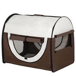 PawHut Hundebox faltbare Hundetransportbox Haustierrucksack 81 x 56 x 66 cm