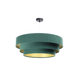 Kiom Pendelleuchte Hängeleuchte Henny P Steps Velours green & gold Ø 60 cm 11137