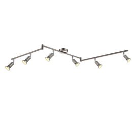 Globo Lighting - MATRIX - Strahler Metall Nickel matt, 6x GU10 LED