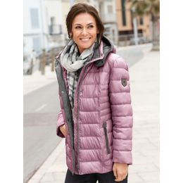 WITT Damen Steppjacke mit abnehmbarer Kapuze, mauve, Gr&ouml;&szlig;e 18