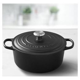 Le Creuset Signature Bräter rund, 20 cm, schwarz, Emaille schwarz 24147263968