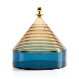 Kartell - Trullo Tischbehälter, gelb / blau