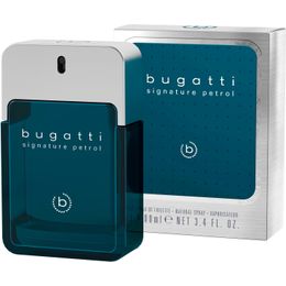 Eau de Toilette Bugatti "Signature man petrol" Parfüms Gr. 100 ml, blau (transparent) Herren