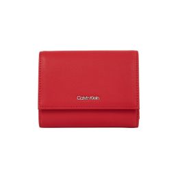 Geldbörse Calvin Klein "CK MUST MD TRIFOLD W/ZIP" grün (scarlet sage) Kleinlederwaren