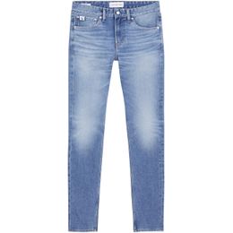 Slim-fit-Jeans Calvin Klein Jeans "SLIM TAPER" Gr. 32, Länge 34, blau (denim medium1) Herren Jeans im 5-Pocket-Style