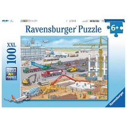 Ravensburger XXL Baustelle am Flughafen Puzzle, 100 Teile