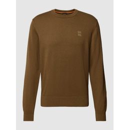 BOSS Orange Strickpullover mit Label-Patch Modell 'Kanovano'