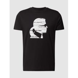 K by KARL LAGERFELD T-Shirt mit Label-Print