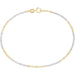 Goldarmband Firetti "Schmuck Geschenk Gold 333 / 585 Armschmuck Armband Singapur bicolor" Armbänder Gr. Gelbgold 585, goldfarben (gelbgoldfarben, weißgoldfarben) Damen