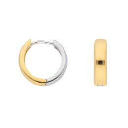 Adelia´s Paar Creolen ADELIA´S "585 Weißgold Ohrringe Ø 13,8 mm" Gr. Damen, Gelbgold 585, silberfarben (silber) Damen Goldschmuck für