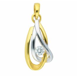 Adelia´s Ketten-Anhänger ADELIA´S "Damen Goldschmuck 333 Gold Anhänger mit Zirkonia" Schmuckanhänger Gr. mit Zirkonia, Weißgold 333, goldfarben (gold) Damen 333 Gold mit Zirkonia Goldschmuck für