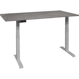 Mäusbacher Schreibtisch MÄUSBACHER "Big System Office" Tische Gr. B: 120cm, silberfarben (silber, graphit, silber, graphit) Breite 120 cm, elektrisch höhenverstellbar