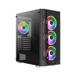 Aerocool Prism ARGB, Tower-Geh&auml;use schwarz, Tempered Glass