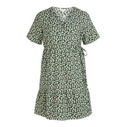 Object Kleid 'DESIREE' Damen Größe 38 gelb / grün / schwarz / weiß Winterkleid