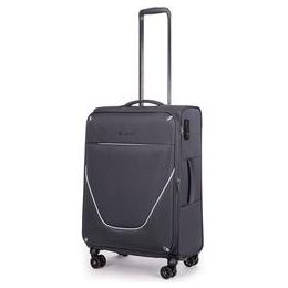 Stratic Reisekoffer Strong Trolley 65 cm erweiterbar 4 Rollen 69 l - Grau