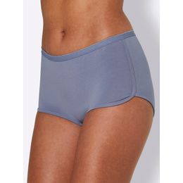 WITT Damen Hipster mit elastischem Softgummi-Bund, 2x taubenblau-bedruckt + 1x taubenblau, Gr&ouml;&szlig;e 36/38