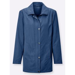 WITT Damen &Uuml;bergangsjacke in Veloursleder-Optik, jeansblau, Gr&ouml;&szlig;e 38