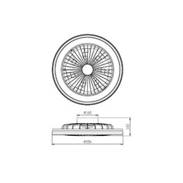 LED-Deckenventilator Gamer Big weiß DC leise Ø 56 cm CCT RGB