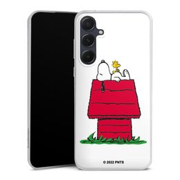 DeinDesign Galaxy A55 5G Handy Slim Case Silikon Handyh&uuml;lle transparent H&uuml;lle extra d&uuml;nn Snoopy Peanuts Official Licensed Product Silikon Slim Case