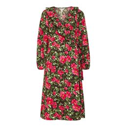 Object Kleid 'Suma' Damen Größe 38 grün / grenadine / schwarz Winterkleid