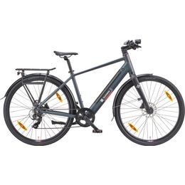 E-Bike Telefunken "UH210 Herren" E-Bikes Gr. 48 cm, 28 Zoll (71,12 cm), grau (granitgrau) E-Bikes Pedelec, Elektrofahrrad für Herren, Urbanbike, Cityrad