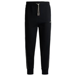 Jogginghose BOSS Green "Hadiko 1", Herren, Gr. XXXL, N-Gr, schwarz (schwarz001), Web, Obermaterial: 95% Baumwolle, 5% Elasthan, unifarben, casual, regular fit, Hosen, mit seitlichen Kontraststreifen