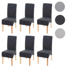 Mendler 6er-Set Esszimmerstuhl Latina, Küchenstuhl Stuhl, Stoff/Textil MVG-zertifiziert ~ Variantenangebot 3x74640
