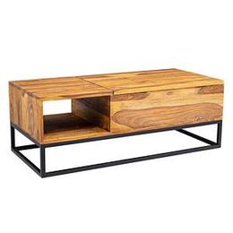 Wohnling Couchtisch Massivholz sheesham 110,0 x 50,0 x 40,0 cm