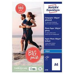 Avery Zweckform Fotopapier 2496 DIN A4 glänzend 180 g/qm 100 Blatt