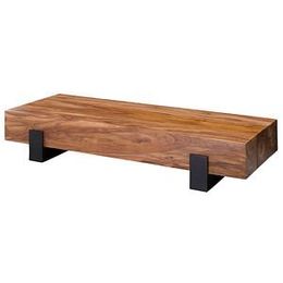 Wohnling Couchtisch Massivholz sheesham 115,0 x 44,0 x 22,0 cm