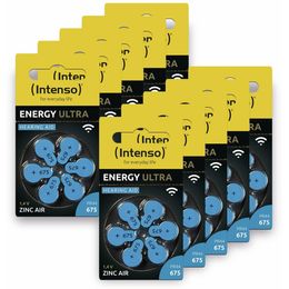 Intenso H&ouml;rger&auml;te-Batterien-Set Energy Ultra A 675, 60er-Set, blau