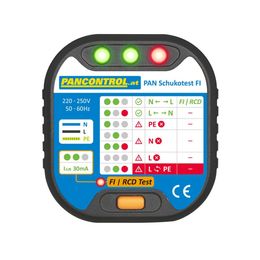 PANCONTROL PAN Steckdosen-Pr&uuml;fer + FI-Tester