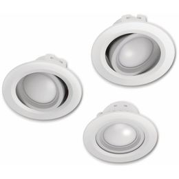 Hama LED-Einbauleuchte WLAN, 5 W, 350 lm, dimmbar, wei&szlig;, 3 St&uuml;ck