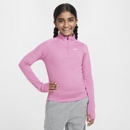 Nike Dri-FIT Longsleeve mit Halbreißverschluss für ältere Kinder (Mädchen) - Pink