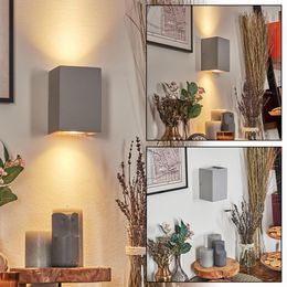 hofstein Rurup Wandleuchte Grau, Silber, 2-flammig