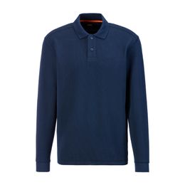 Poloshirt BOSS Orange "Petempestolong" Gr. XL, blau (open blue464) Herren Shirts mit Knopfleiste