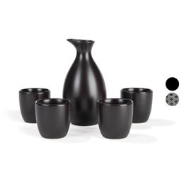 Ernesto® Sake-Set, 5-teilig, Steingut