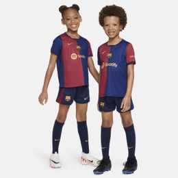 FC Barcelona 2024/25 Stadium Home dreiteiliges Nike Replika Fußballtrikot-Set (jüngere Kinder) - Blau