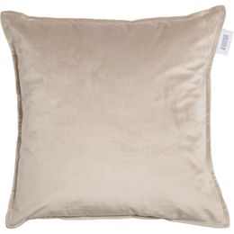 Sch&ouml;ner Wohnen Kollektion SCH&Ouml;NER WOHNEN-KOLLEKTION Dekokissen &raquo;Dolce&laquo; Samtnachbildung mit Stehsaum offwhite + unifarben Obermaterial: 71% Polyester, 29% Baumwolle B/L: 45...