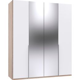 Kleiderschrank wimex "New York" Schränke Gr. B/H/T: 180 cm x 208 cm x 58 cm, 4 St., weiß (struktureichefarben hell, front weiß)