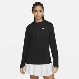 Nike Dri-FIT UV Advantage Damen-Oberteil mit Halbreißverschluss - Schwarz