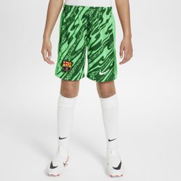 FC Barcelona 2024/25 Stadium Goalkeeper Nike Replika-Fußballshorts mit Dri-FIT-Technologie (ältere Kinder) - Grün