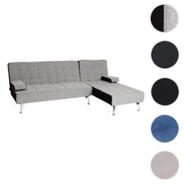 Mendler Schlafsofa HWC-K22, Couch Ecksofa Sofa, Liegefläche links/rechts Schlaffunktion 236cm ~ Variantenang 89563+89730