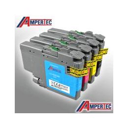 4 Ampertec Tinten kompatibel mit Brother LC-424 BK C M Y 4-farbig LC-424/4AM