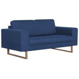 2-Sitzer-Sofa Stoff Blau vidaXL