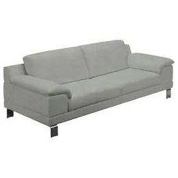 2,5-Sitzer Egoitaliano "Shakira, Design und Sitzkomfort auf hohem Niveau, tolle Details" Sofas Gr. B/H/T: 216cm x 84cm x 92cm, Luxus-Microfaser Lederoptik, grau (opal grau) bequeme Armlehne und Rückenlehne